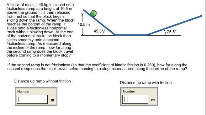 Solved A block of mass 4.40 kg is placed on a frictionless | Chegg.com