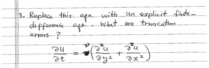 Solved Replace this eqn. with an explicit finite-difference | Chegg.com