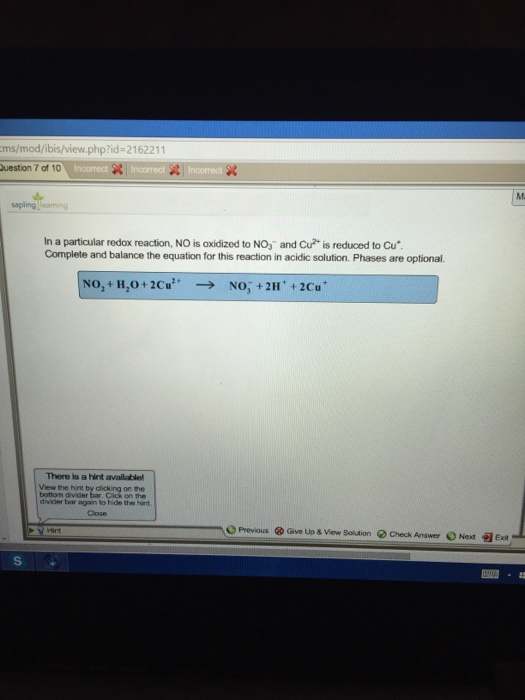 Solved separate this redox reaction into its component | Chegg.com