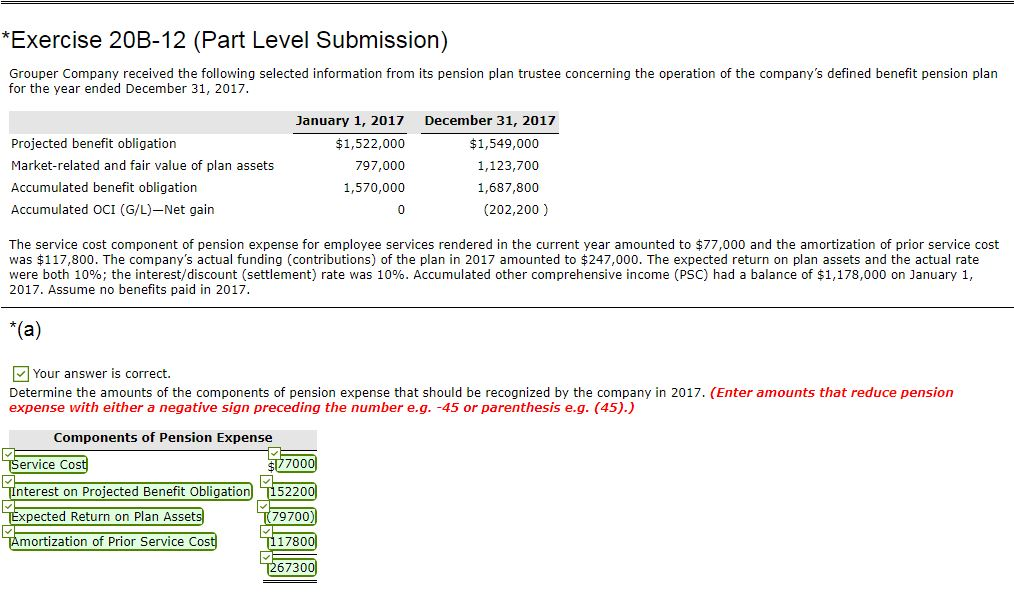 Solved *Exercise 20B-12 (Part Level Submission) Grouper | Chegg.com