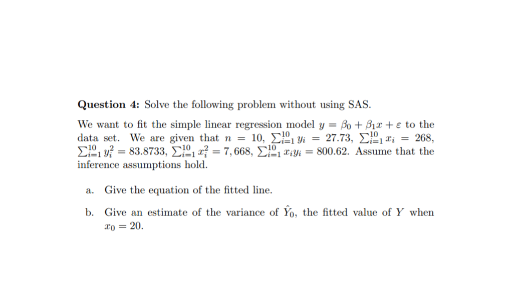 Solved Question 4: Solve the following problem without using | Chegg.com