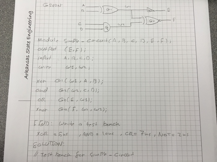 Solved Module simple circuit (a, b)(c, d, e, f) output (e, | Chegg.com