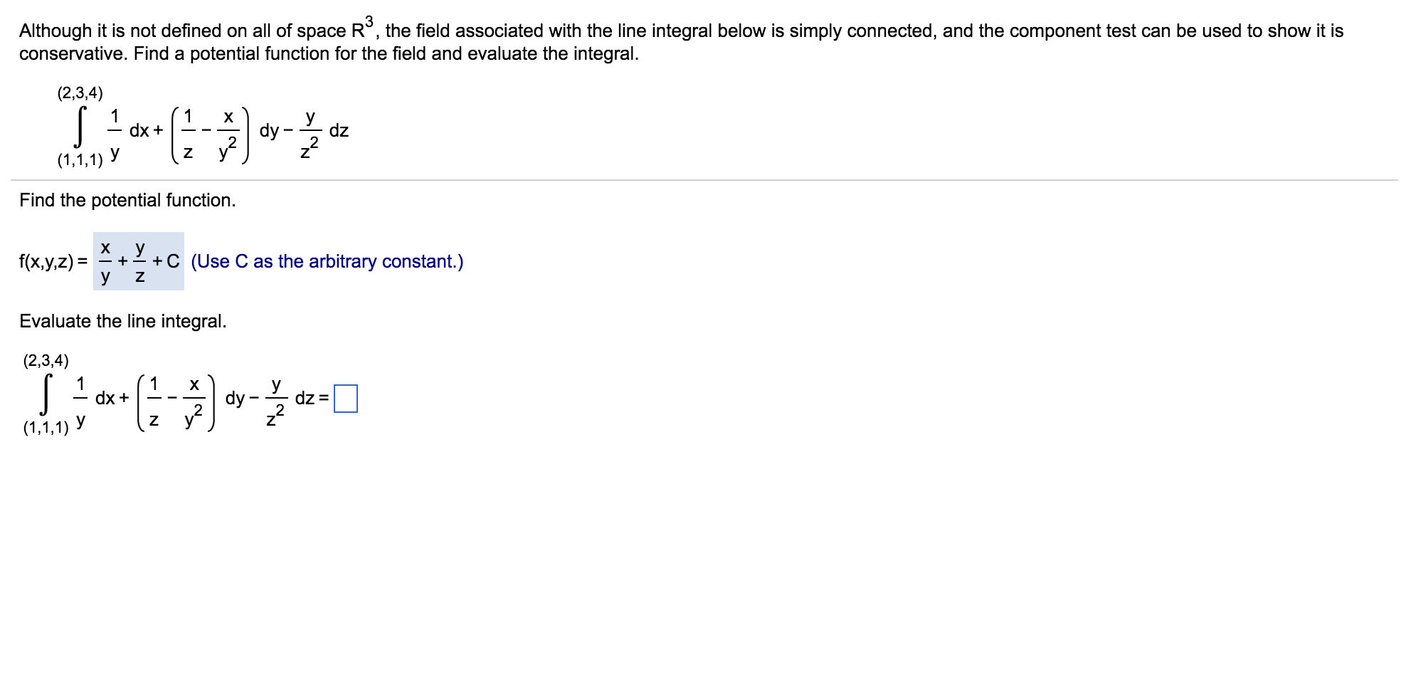 Solved Although it is not defined on all of space R^3, the | Chegg.com