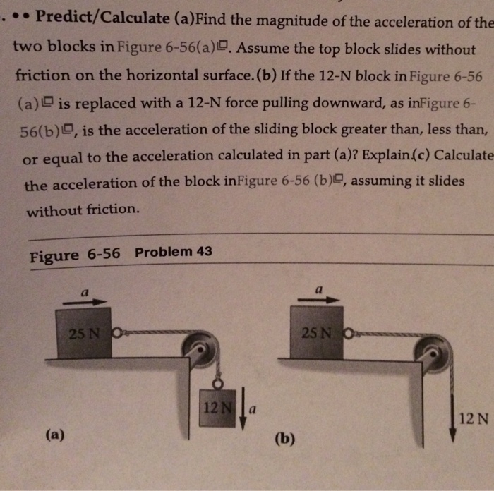 Solved Find the magnitude of the acceleration of the two | Chegg.com
