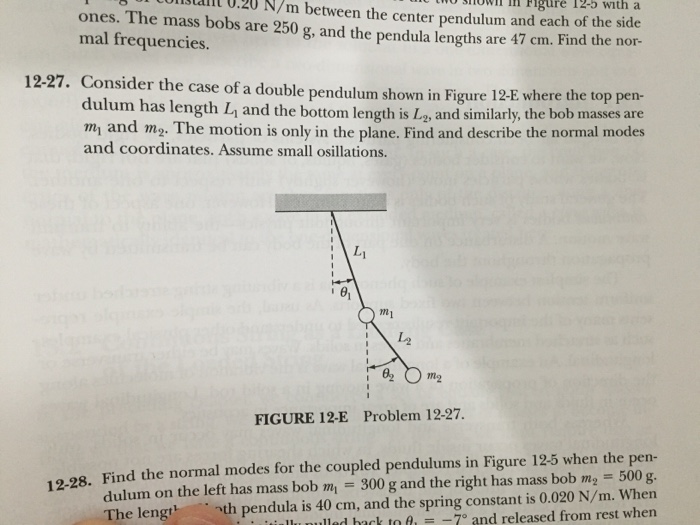 Solved Consider the case of a double pendulum shown in | Chegg.com Solved Consider the case of a double pendulum shown in | Chegg.com