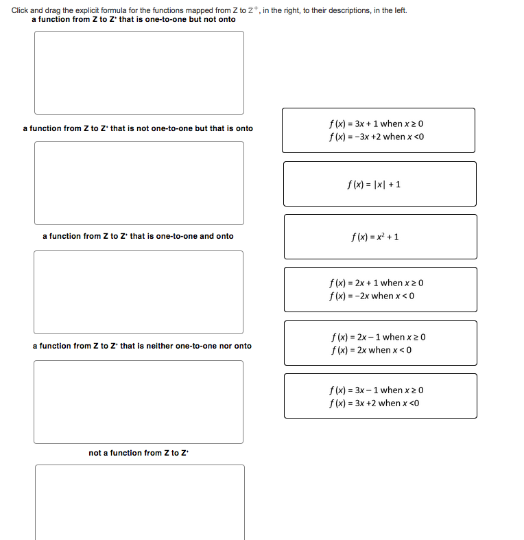 Solved Click and drag the explicit formula for the functions | Chegg.com