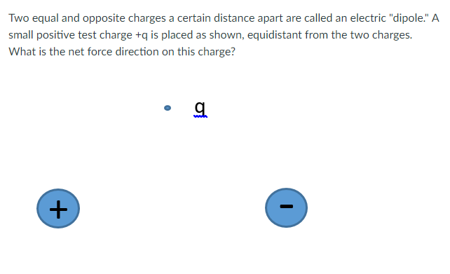 Solved Two equal and opposite charges a certain distance | Chegg.com