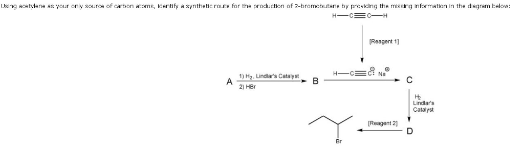 Solved Using acetylene as your only source of carbon atoms, | Chegg.com