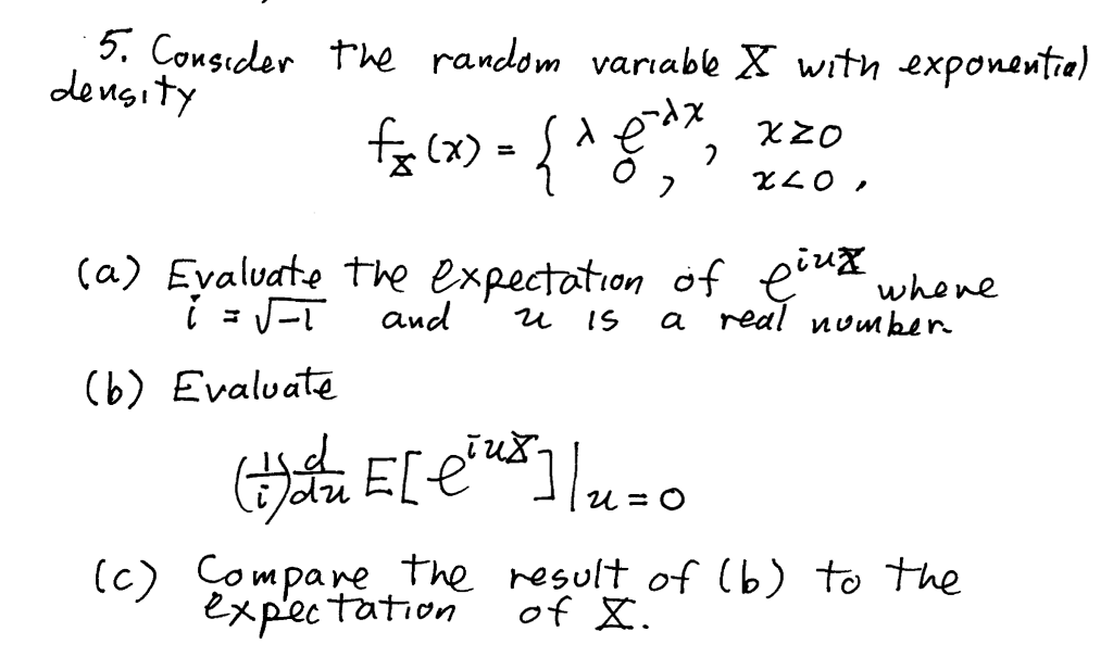 Solved Consider the random variable X with exponential | Chegg.com