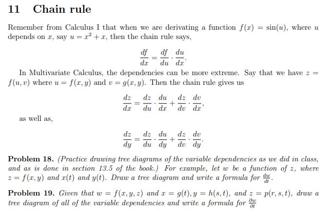Solved 11 Chain rule sin(u), where u Remember from Callus I | Chegg.com