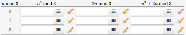 Solved For n a nonnegative integer, either n? 0 mod 3 or n? | Chegg.com