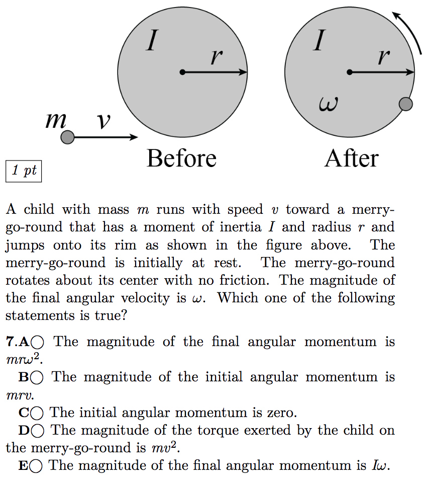 Angular Speed Merry Go Round