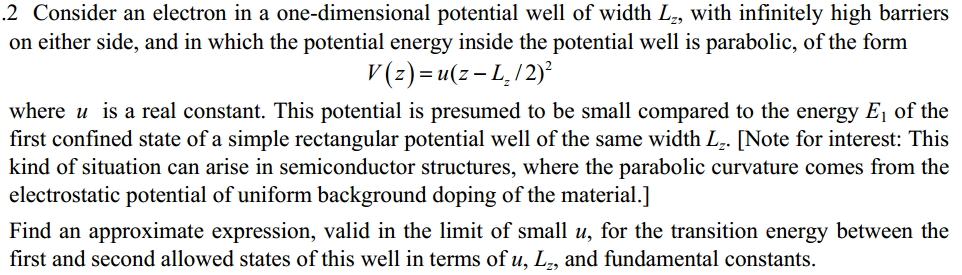 2 Consider an electron in a one-dimensional potential | Chegg.com