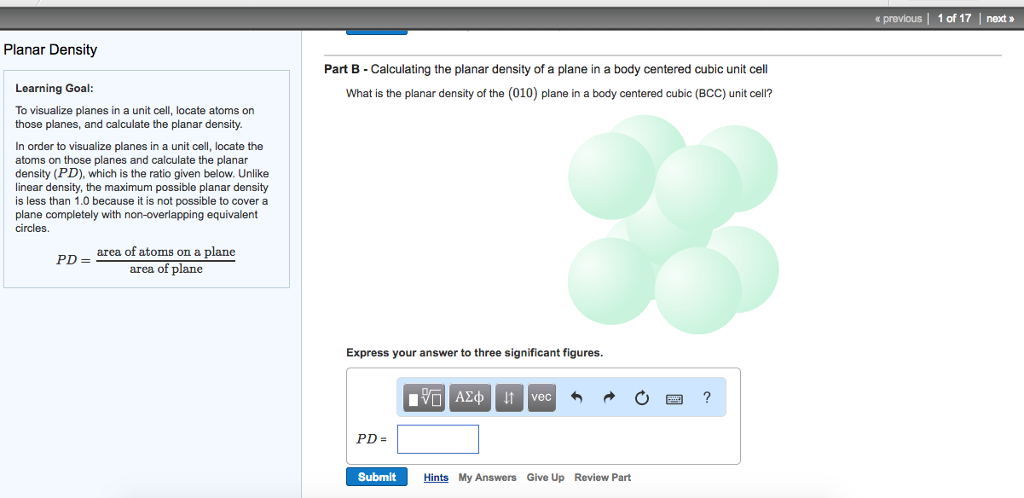 Solved Hw-1 Planar Density Planar Density Learning Goal: To | Chegg.com