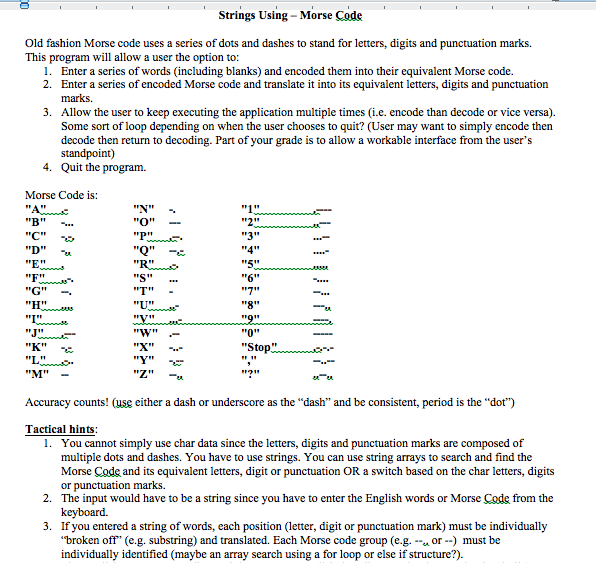 Old fashion Morse code uses a series of dots and | Chegg.com