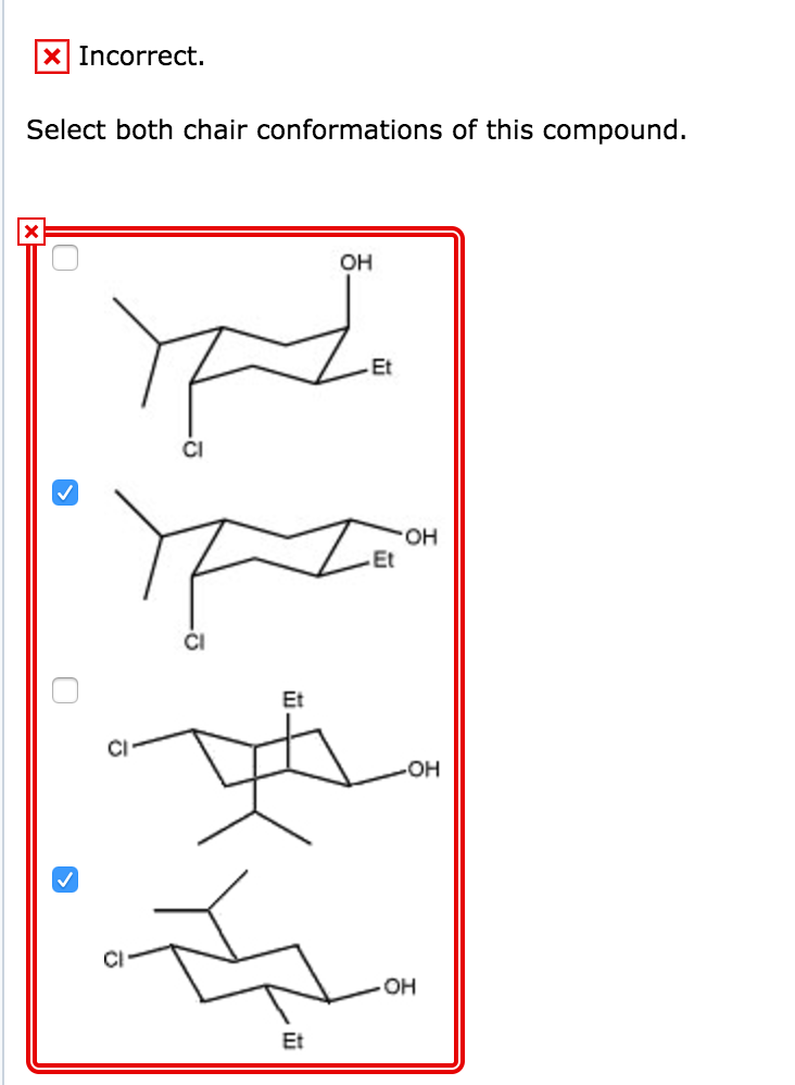 Select both chair conformations of this compound. | Chegg.com