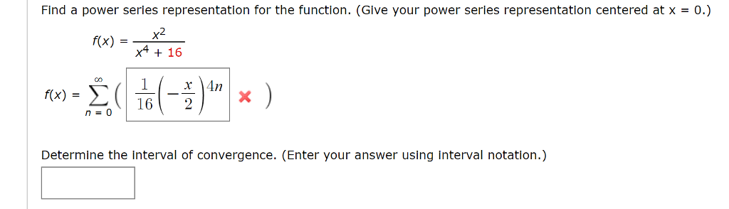 Solved Find a power series representation for the function. | Chegg.com