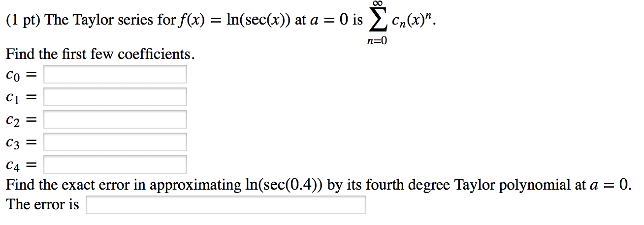 Solved The Taylor series for f(x)=cos(x) at a = pi/4 is | Chegg.com