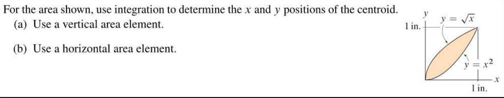 Solved VT For the area shown, use integration to determine | Chegg.com