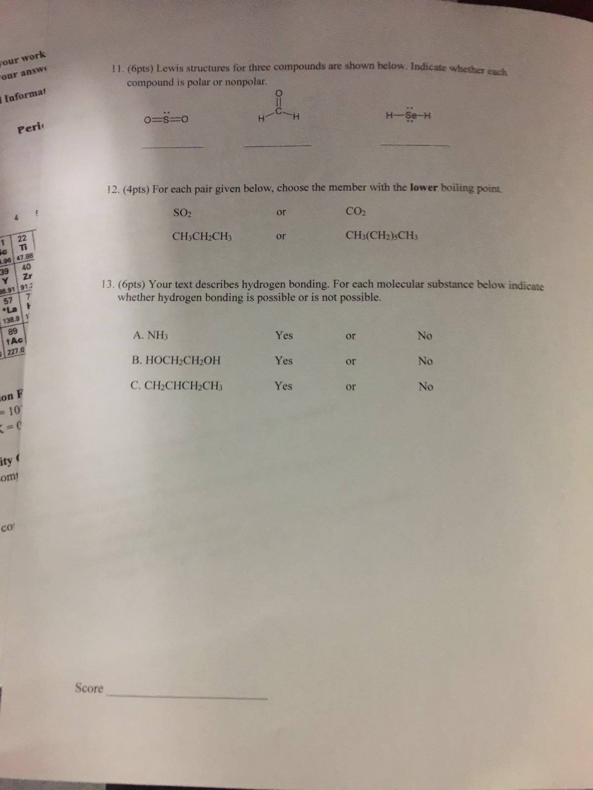 Solved Lewis structures for three compounds are shown below. | Chegg.com