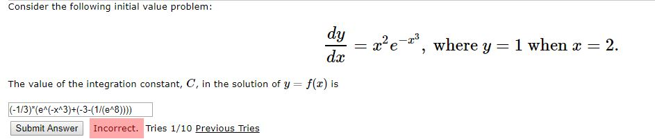 Solved Consider the following initial value problem: dy dx : | Chegg.com