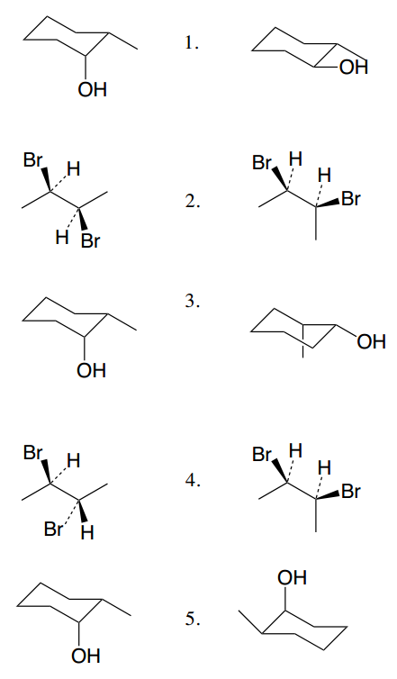 Solved Identify the following pairs of structures below | Chegg.com