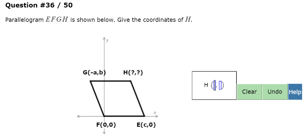 Solved Parallelogram EFGH is shown below. Give the | Chegg.com