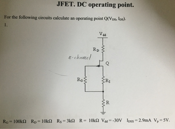 Solved For the following circuits calculate an operating | Chegg.com
