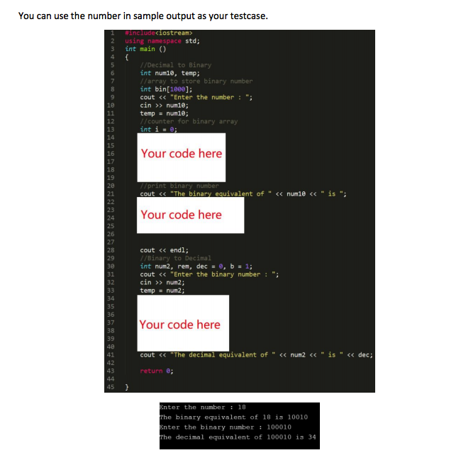 Solved Objective: 1. Convert a given Decimal number to | Chegg.com