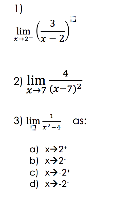 Solved How can I solve these problems about limits. Please | Chegg.com