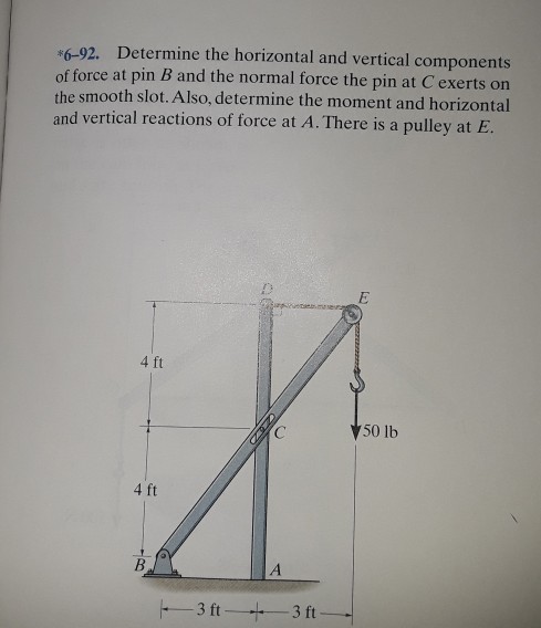 Solved 6-92. Determine the horizontal and vertical | Chegg.com