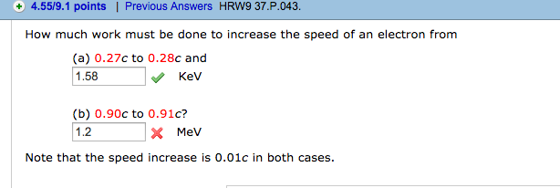 Solved How much work must be done to increase the speed of | Chegg.com