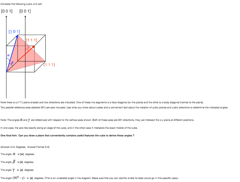 Solved Consider the following cubic unit cell: Note there | Chegg.com