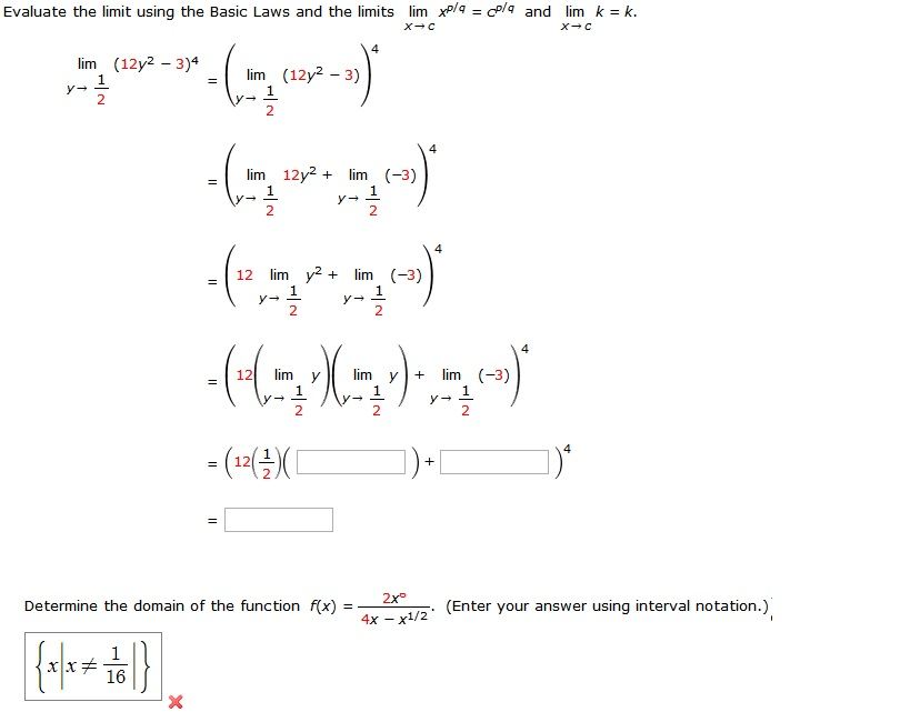 Solved Evaluate The Limit Using The Basic Laws And The