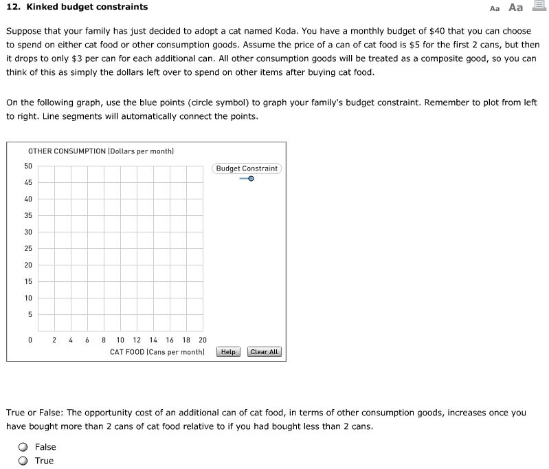 Solved 12. Kinked budget constraints Aa Aa Suppose that your | Chegg.com