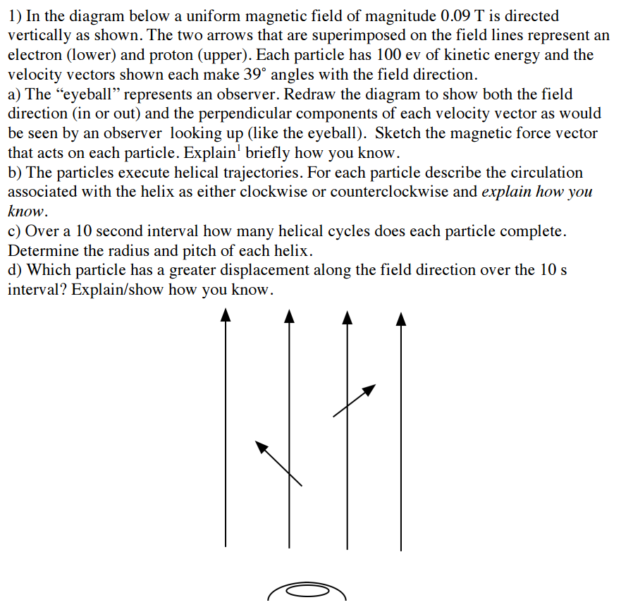 Solved In the diagram below a uniform magnetic field of | Chegg.com
