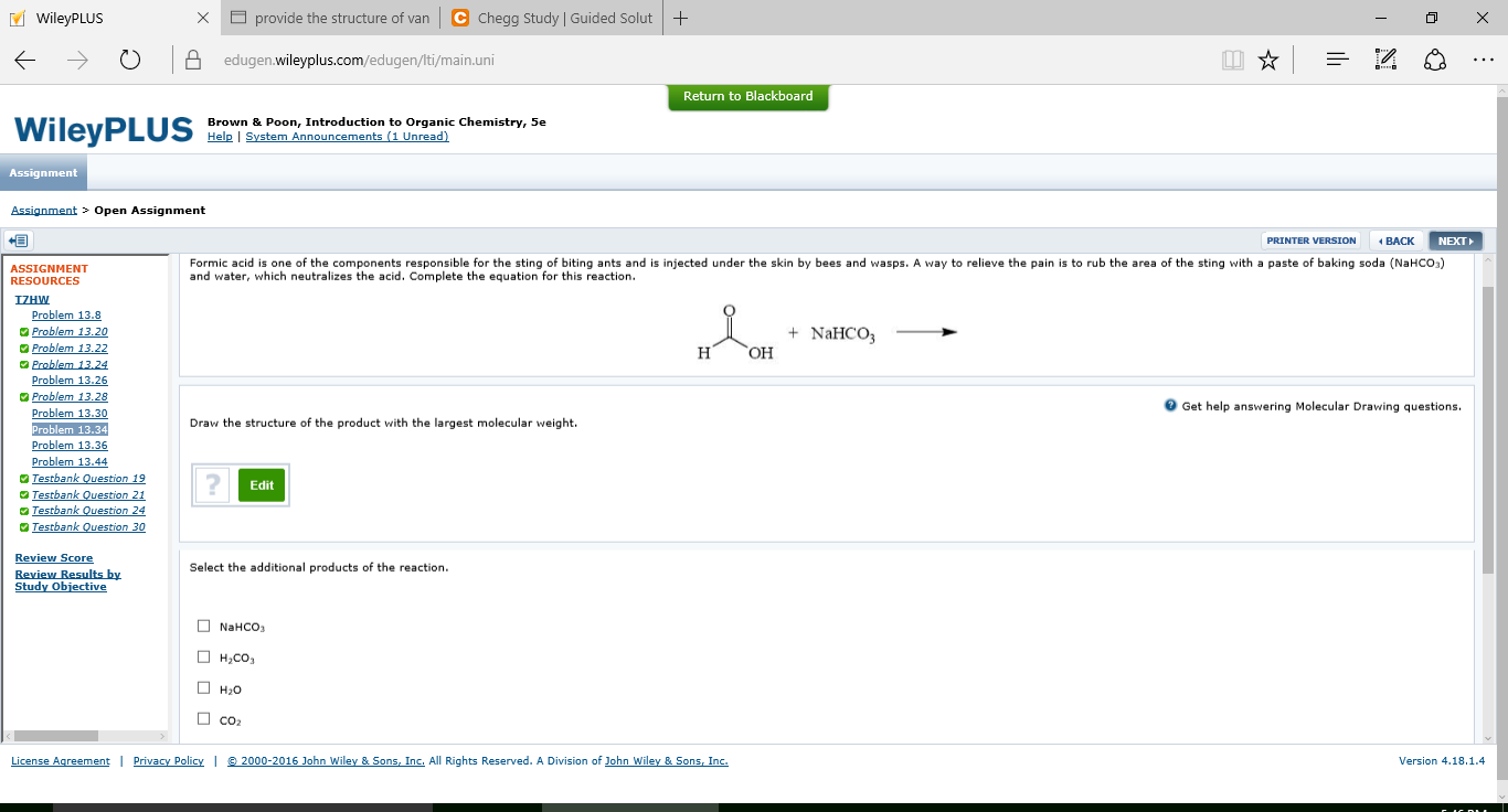 Solved Formic acid is one of the components responsible for | Chegg.com