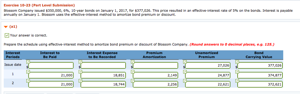 Solved Exercise 10-23 (Part Level Submission) Blossom | Chegg.com