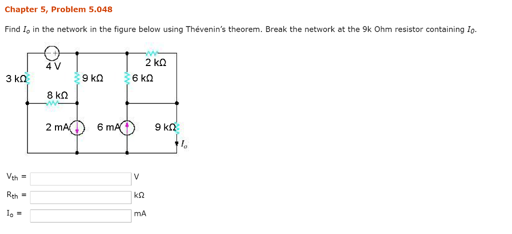Solved Find I_0 in the network in the figure below using | Chegg.com