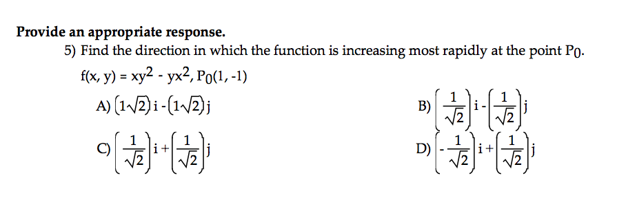 Solved Provide an appropriate response. Find the direction | Chegg.com Solved Provide an appropriate response. Find the direction | Chegg.com