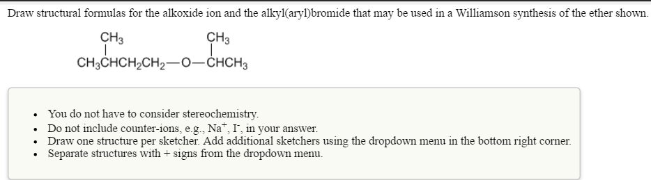 Solved Draw structural formulas for the alkoxide ion and the | Chegg.com