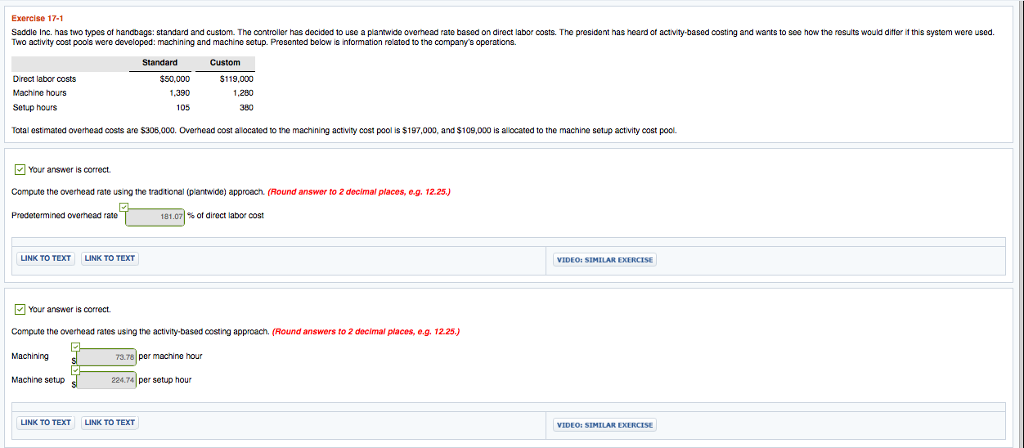 Solved Exercise 17-1 -Dased oostin and wants to see nowne | Chegg.com