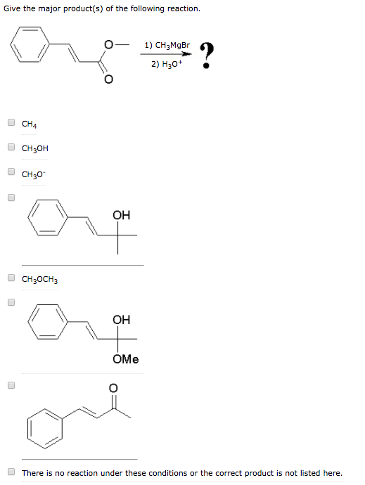 Solved Give the major product(s) of the following reaction | Chegg.com