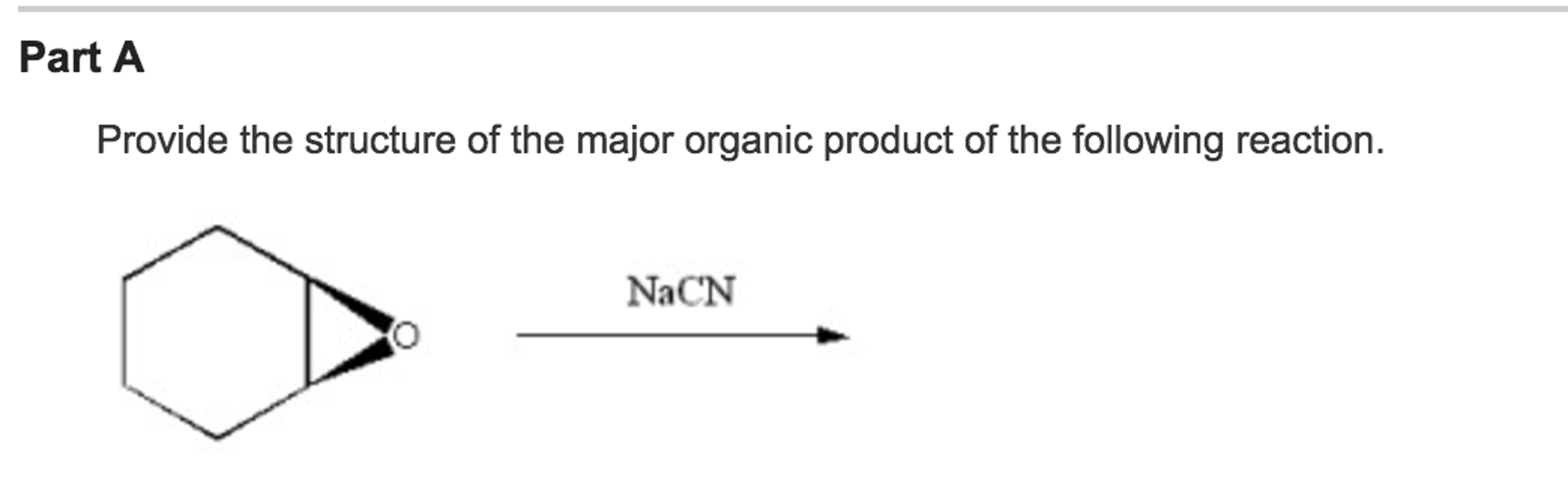 Solved Part A Provide the structure of the major organic | Chegg.com