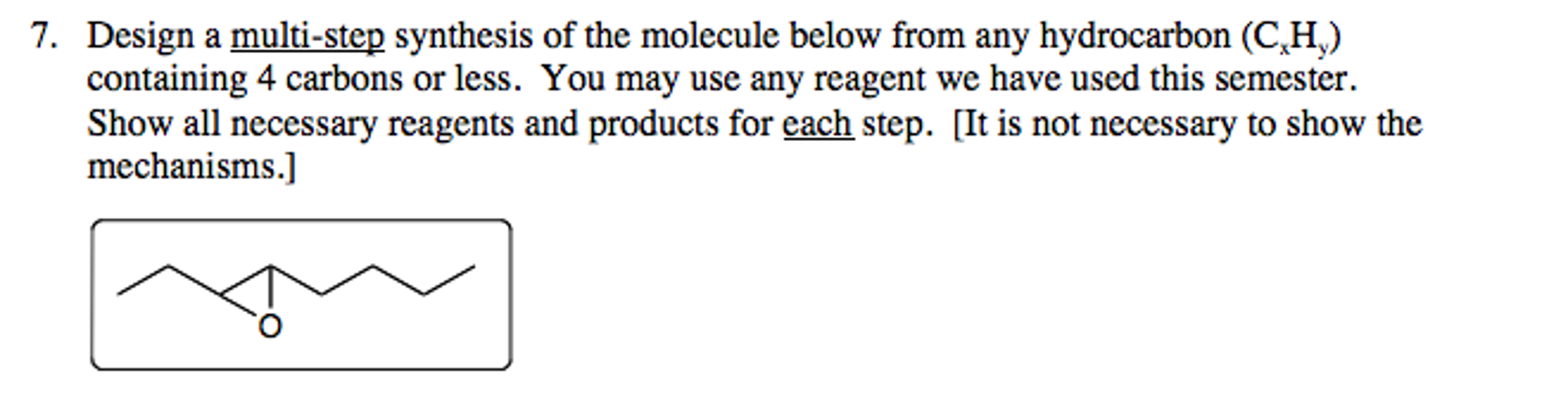 Solved Design a multi-step synthesis of the molecule below | Chegg.com