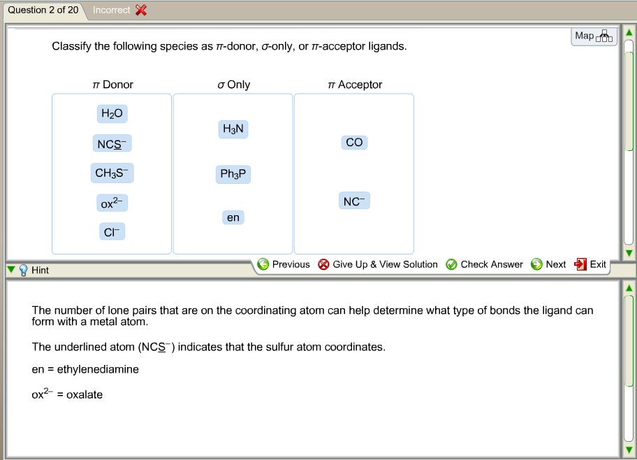 Solved Classify the following species as 77-donor, sigma | Chegg.com
