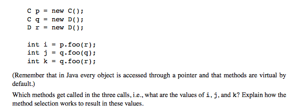 Solved Given the following Java code: (Remember that in | Chegg.com