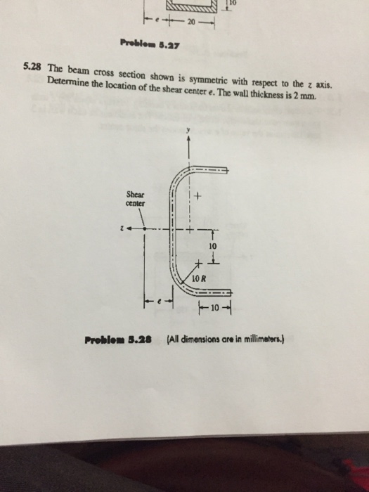 Solved The beam cross section shown is symmetric with | Chegg.com