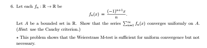Solved Let each f_n R rightarrow R be f_n (x) = (-1)^n+1 | Chegg.com
