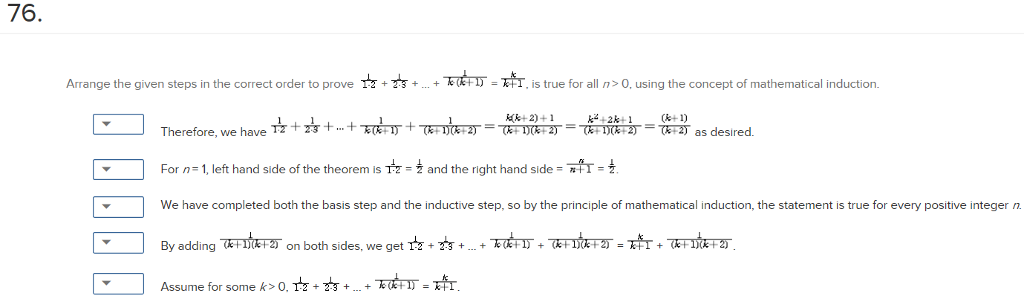 Solved 76 Arrange the given steps in the correct order to | Chegg.com